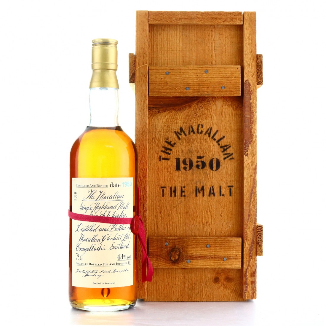 Macallan 1950 Handwritten Label / German Import | Whisky Auctioneer