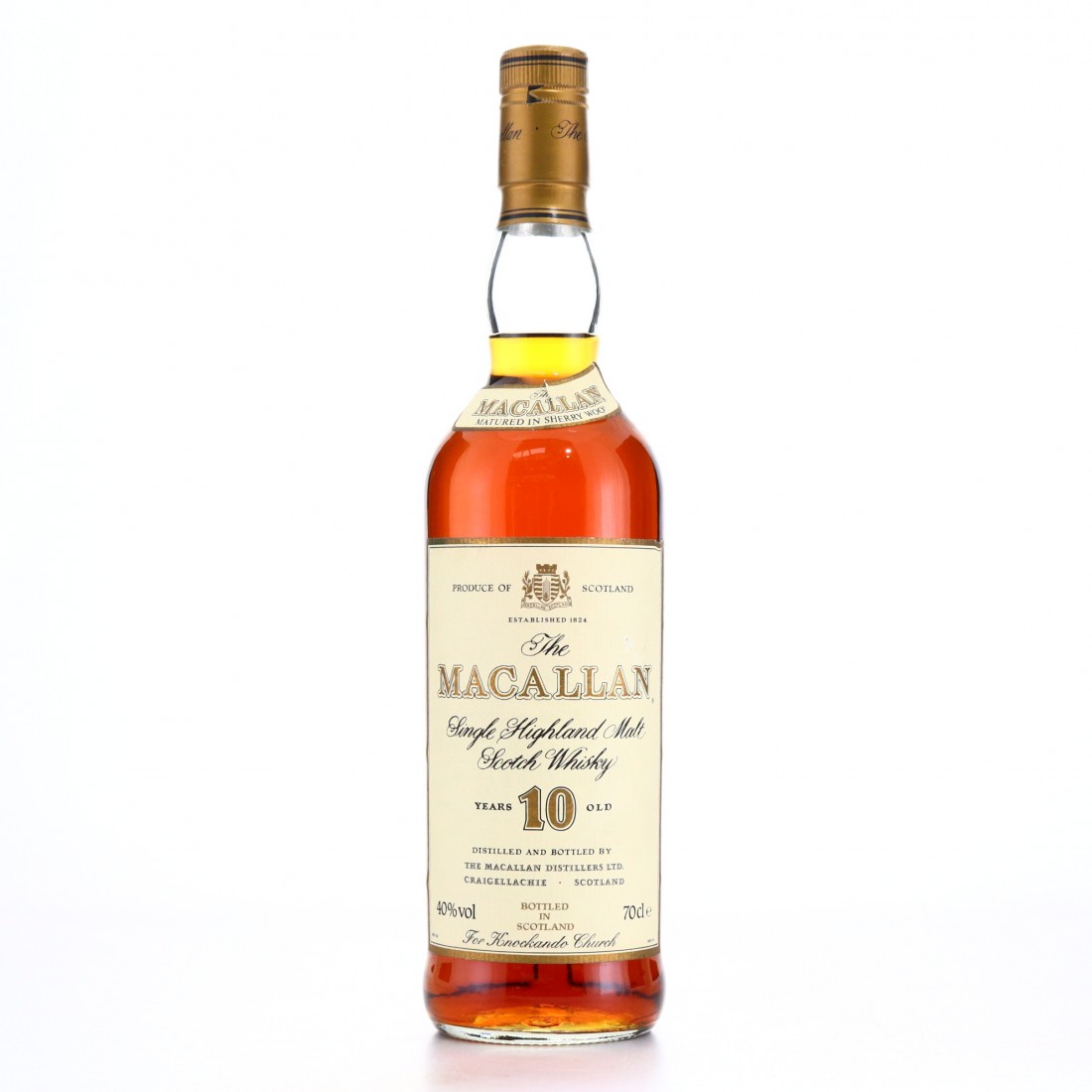Macallan 10 Year Old 1990s / Knockando Church | Whisky Auctioneer