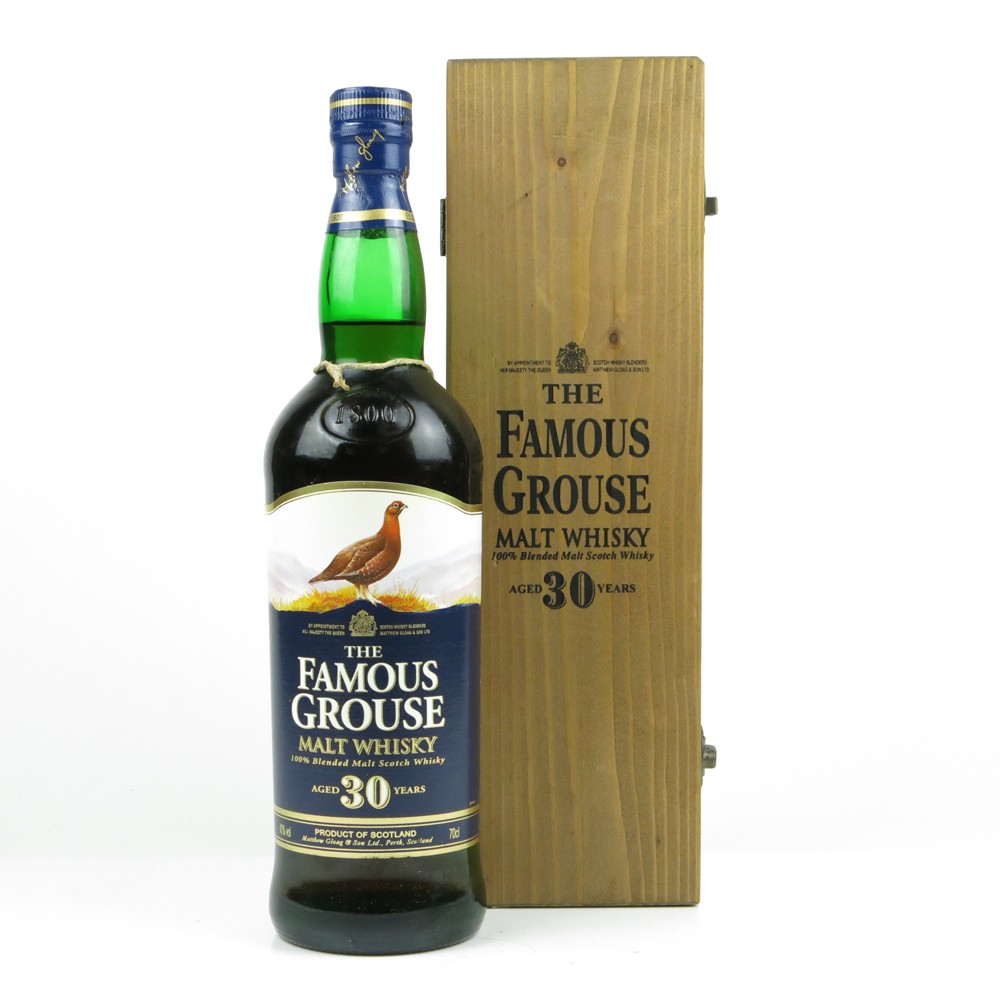 Famous Grouse 30 Year Old Blended Malt / Wooden Box | Whisky Auctioneer
