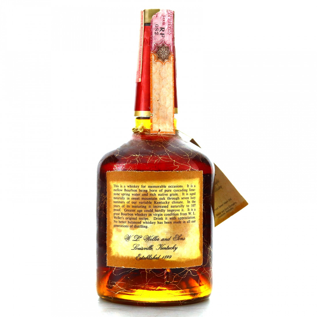 Old Weller Original 107 Barrel Proof 7 Year Old 1976 / Stitzel-Weller ...