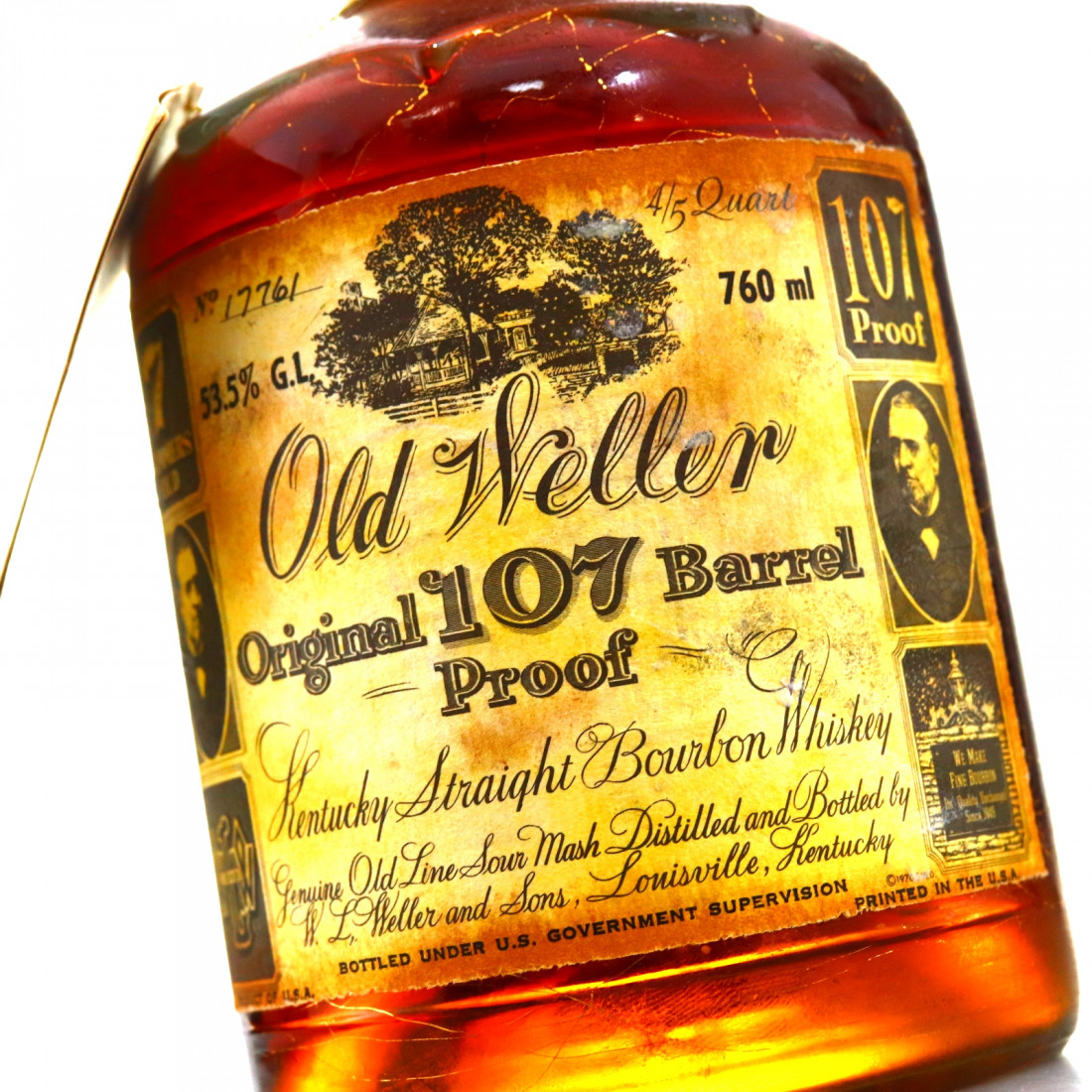Old Weller Original 107 Barrel Proof 7 Year Old 1976 / Stitzel-Weller ...