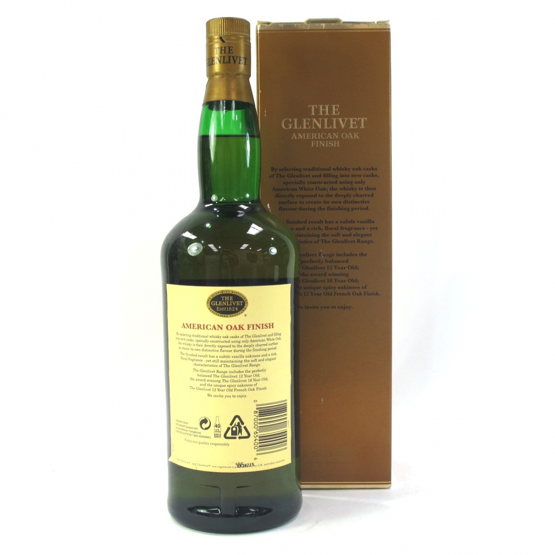 Glenlivet 12 Year Old American Oak Finish 1 Litre | Whisky Auctioneer