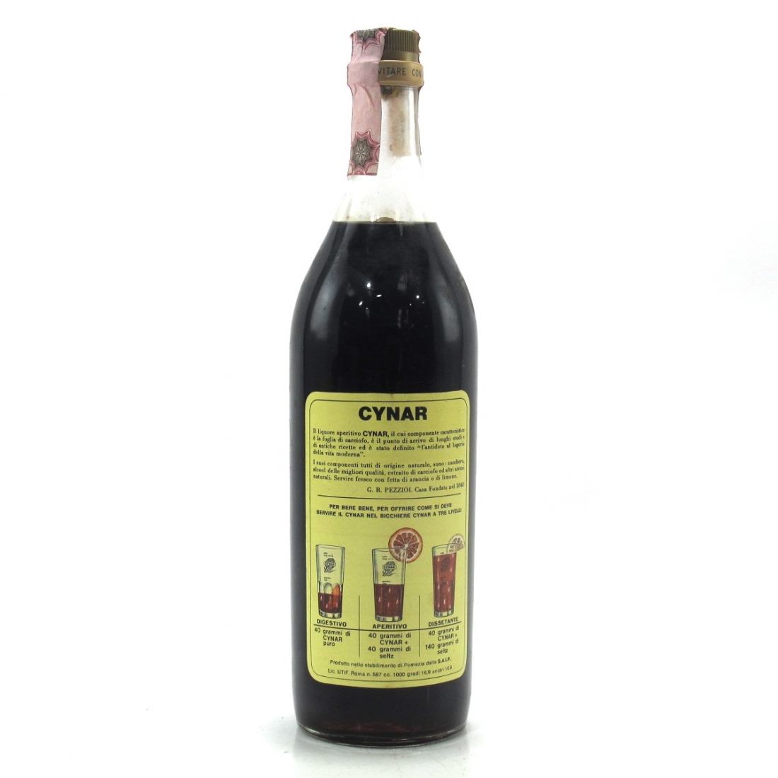 Cynar Artichoke Liqueur 1 Litre 1960s | Whisky Auctioneer