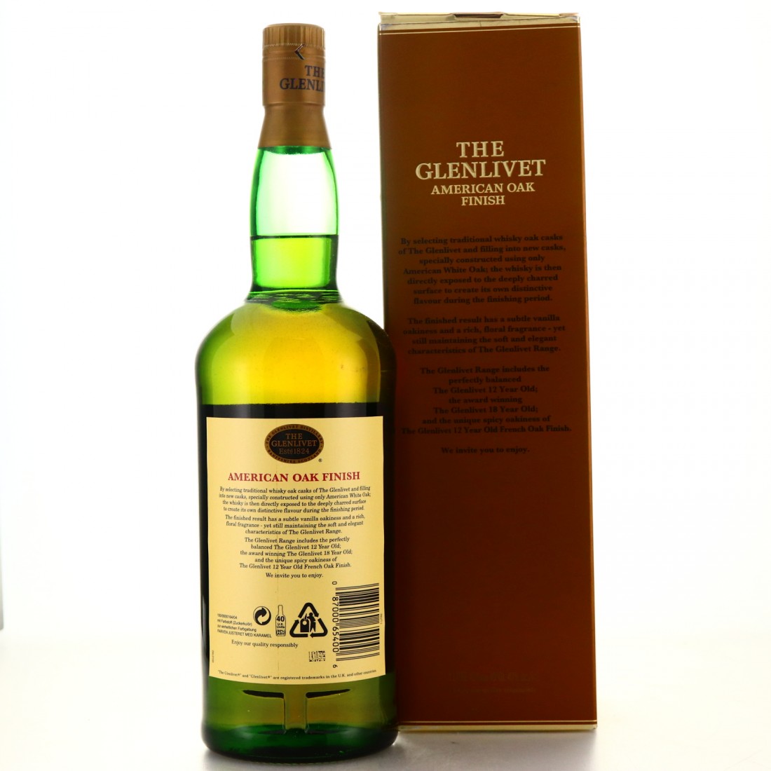 Glenlivet 12 Year Old American Oak Finish 1 Litre | Whisky Auctioneer