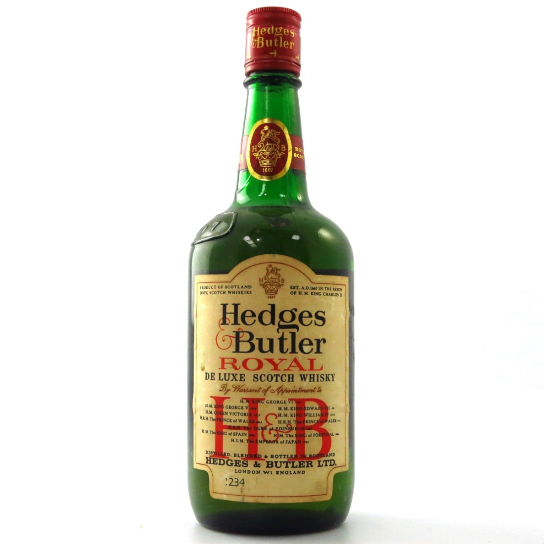 Hedges & Butler Royal De Luxe Scotch Whisky 1960s | Whisky Auctioneer