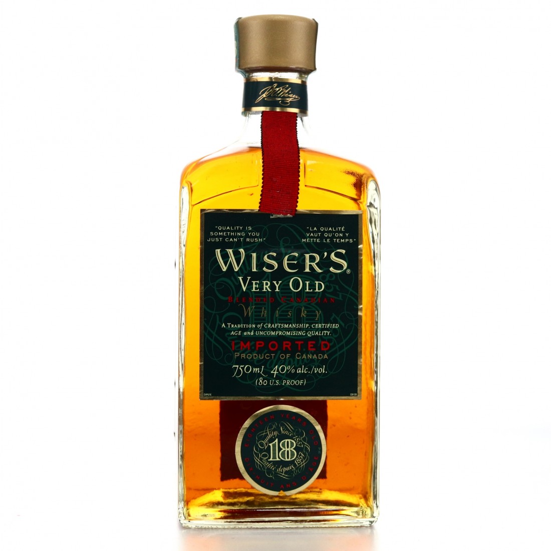 Wiser's Very Old 18 Year Old 75cl / US Import | Whisky Auctioneer