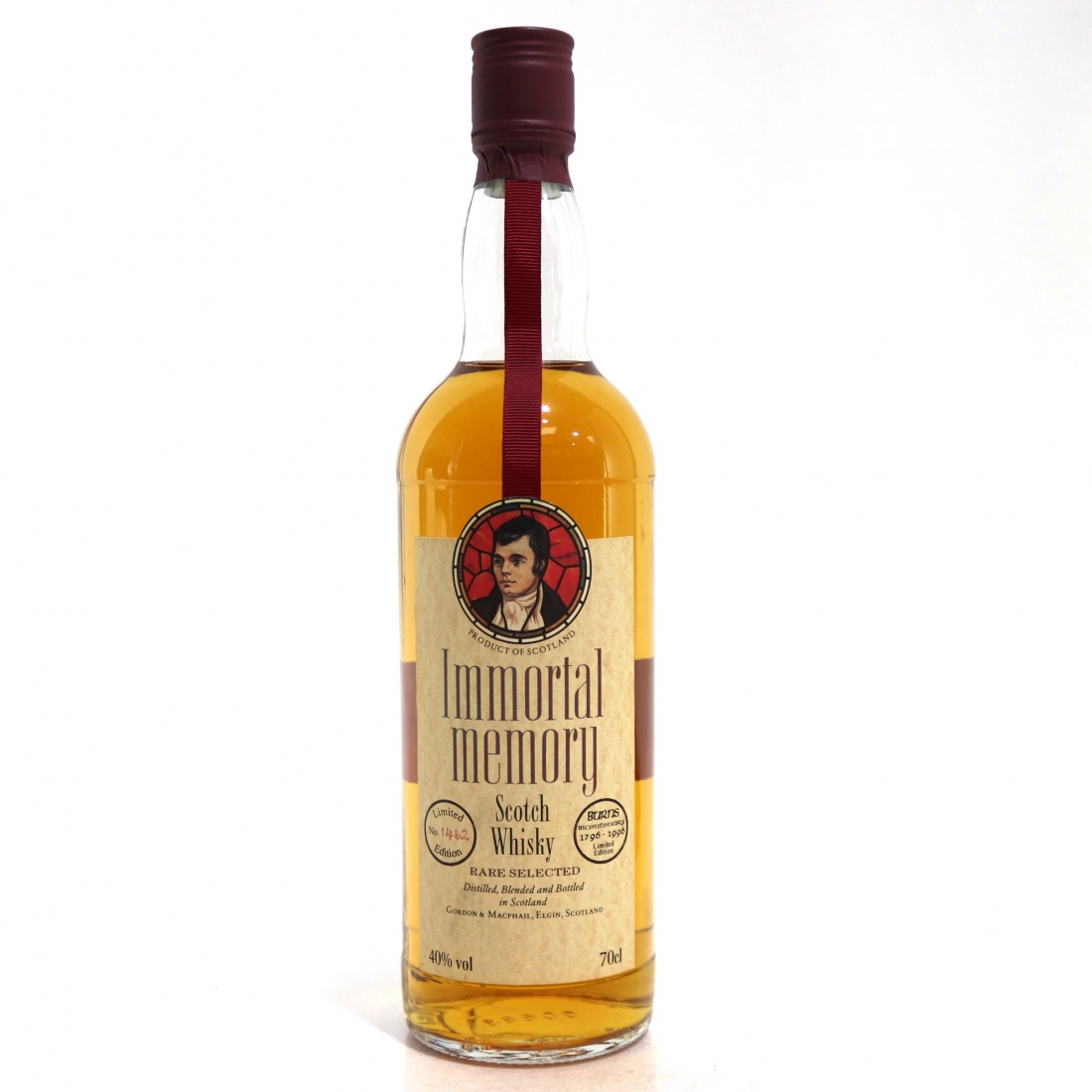 Immortal Memory Burns Bicentenary 1796-1996 Gordon and MacPhail ...