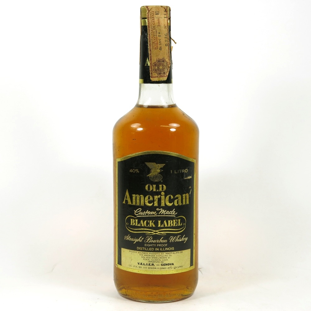 Old American Black Label Bourbon 1 Litre 1980s | Whisky Auctioneer