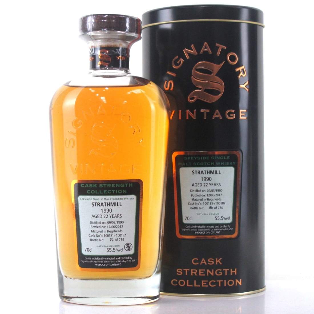 Strathmill 1990 Signatory Vintage 22 Year Old Cask Strength | Whisky ...