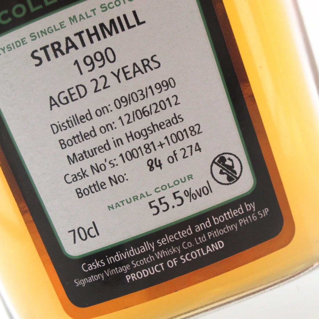 Strathmill 1990 Signatory Vintage 22 Year Old Cask Strength | Whisky ...