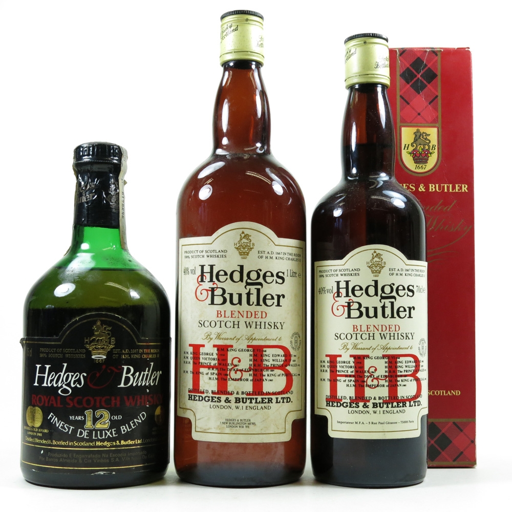 Hedges and Butler Selection / 1 Litre, 75cl and 70cl | Whisky Auctioneer