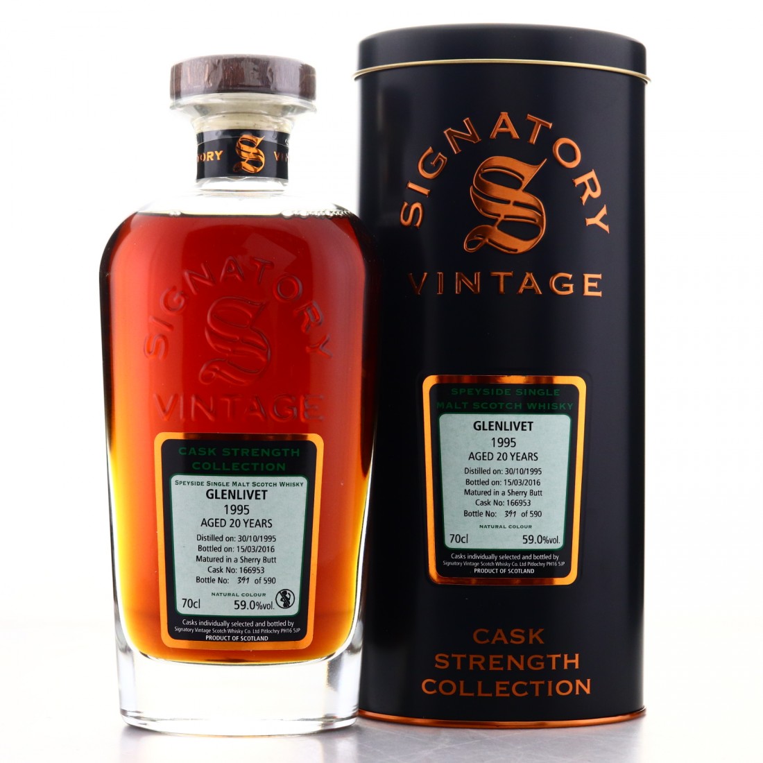 Glenlivet 1995 Signatory Vintage 20 Year Old Cask Strength | Whisky ...