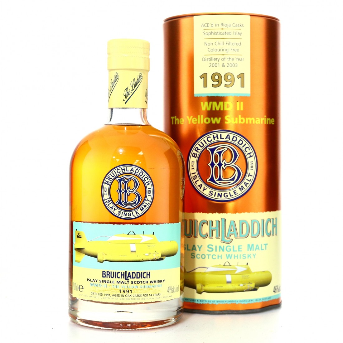 Bruichladdich 1991 Yellow Submarine 14 Year Old Wmd Ii Whisky