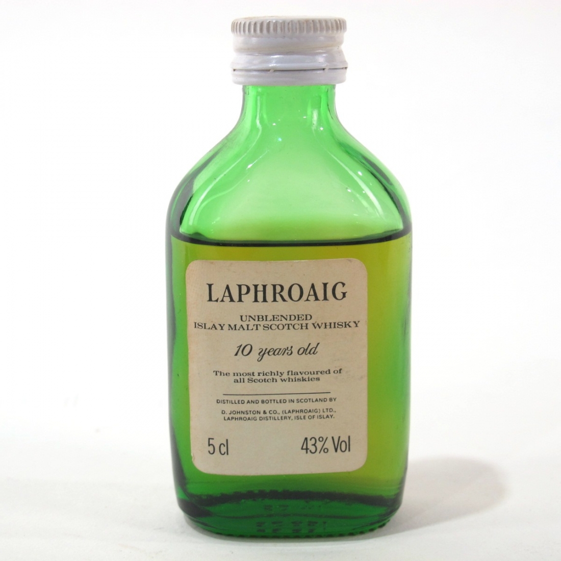 Laphroaig 10 Year Old Miniature 5cl 1980s Whisky Auctioneer
