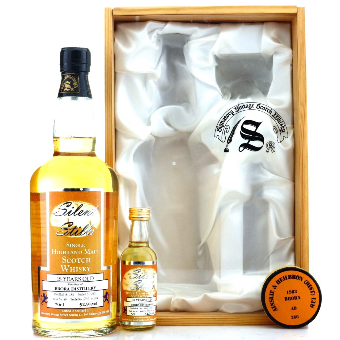 Brora 1983 Signatory Vintage 18 Year Old with Miniature 5cl / Silent ...