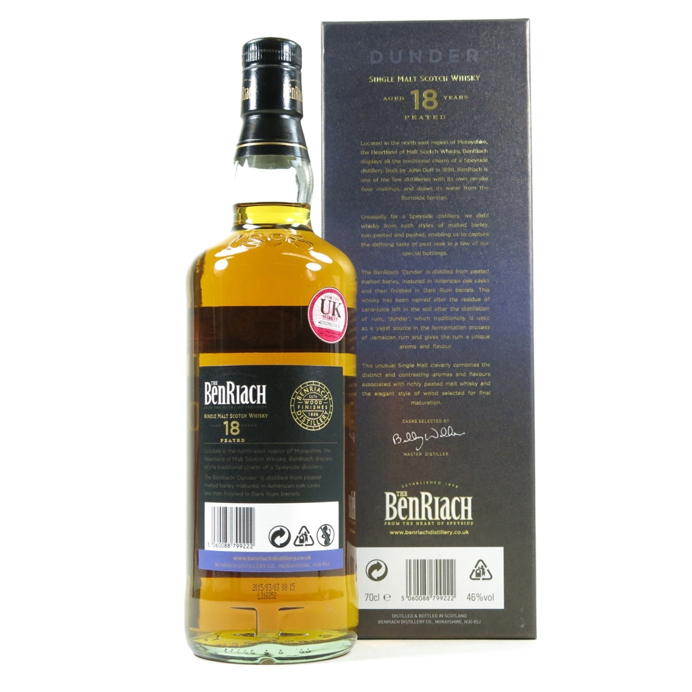 Benriach Dunder 18 Year Old Peated / Dark Rum Finish | Whisky Auctioneer