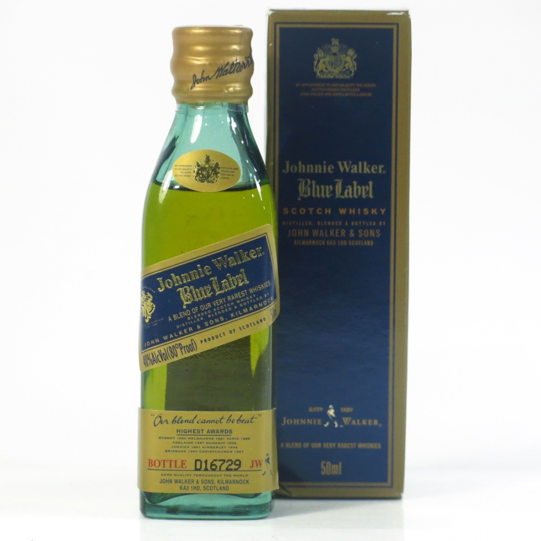 Johnnie Walker Blue Label Miniature 5cl / US Import | Whisky Auctioneer