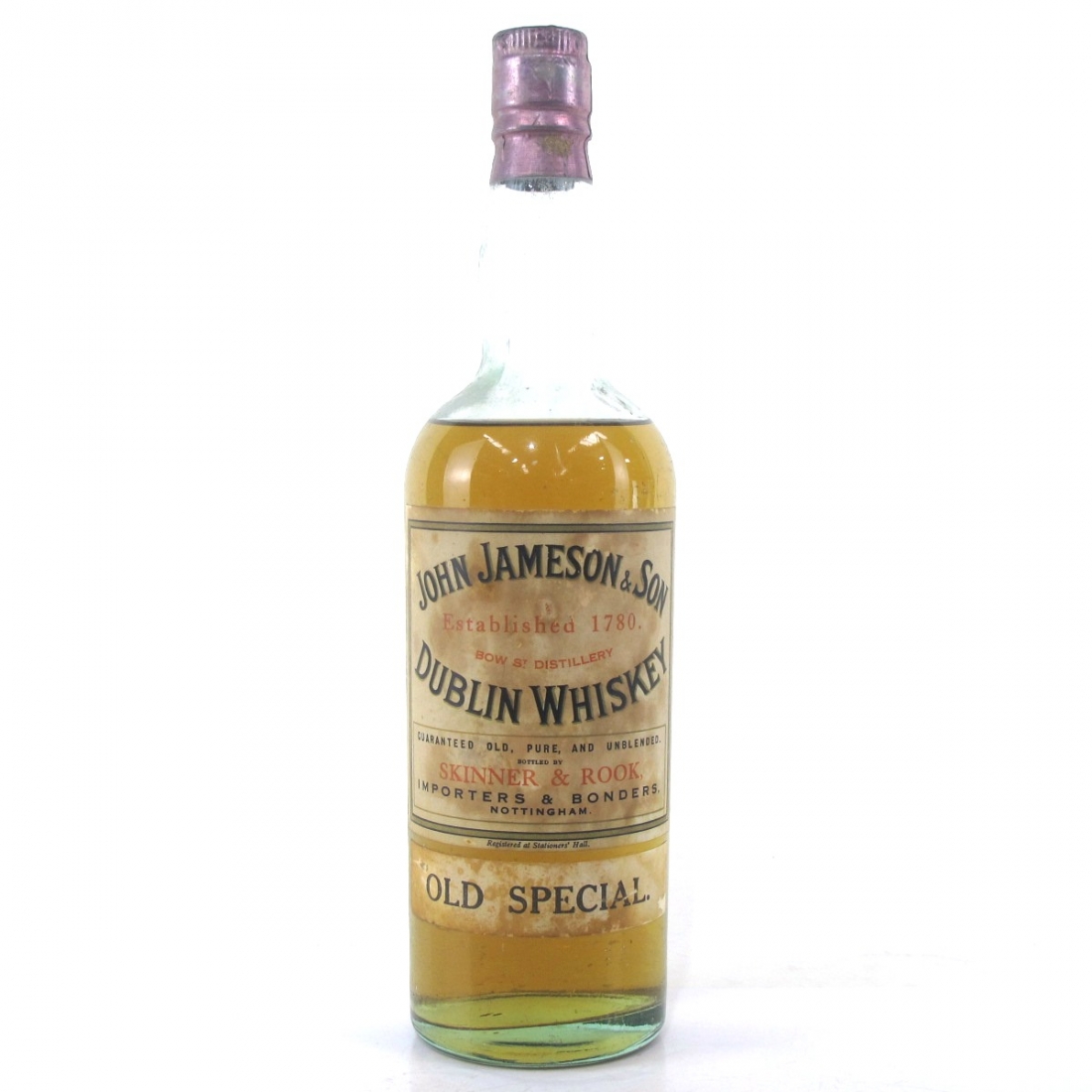 John Jameson and Son Old Special 1920s / Skinner and Rook | Whisky ...