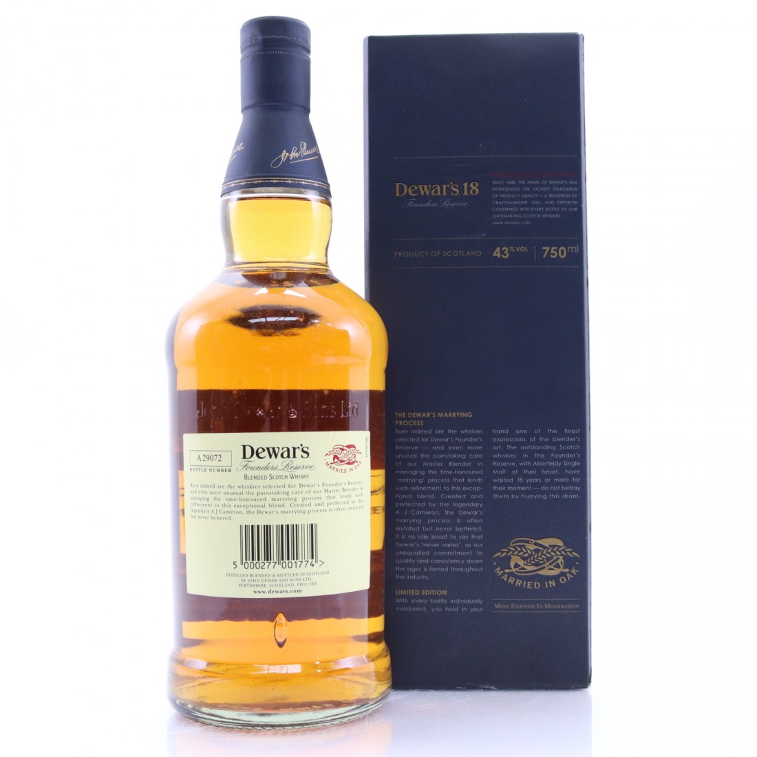 Dewar's 18 Year Old Founder's Reserve 75cl | Whisky Auctioneer