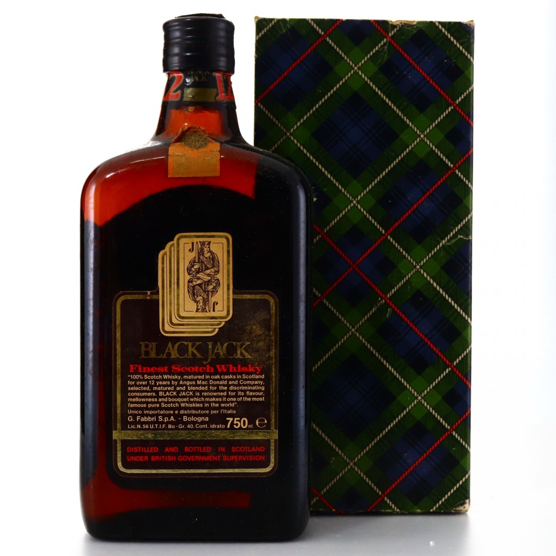 Black Jack 12 Year Old Finest Scotch Whisky 1970s / Fabbri Import ...