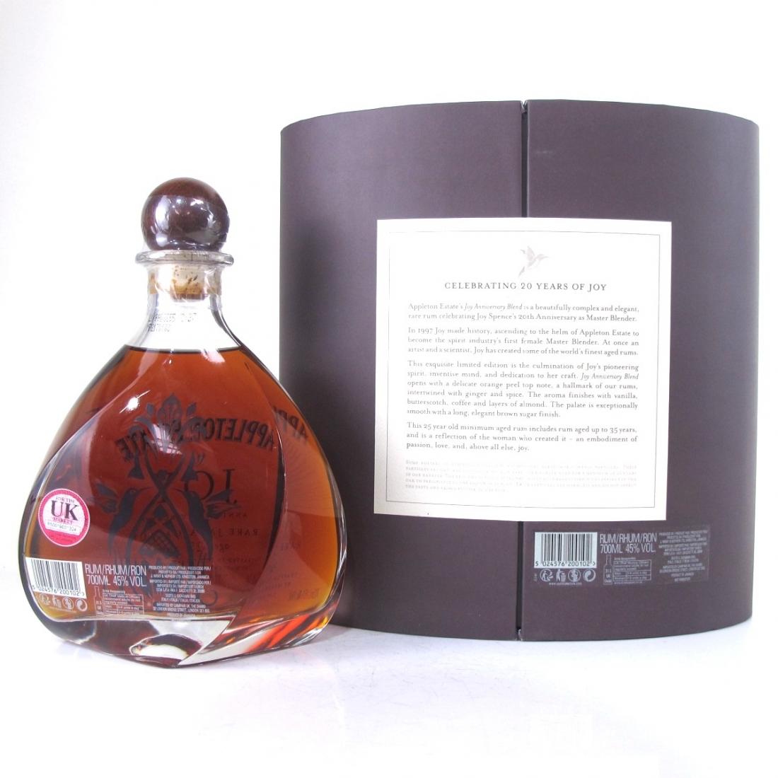Appleton Estate Joy 25 Year Old / 20th Anniversary Blend | Whisky ...