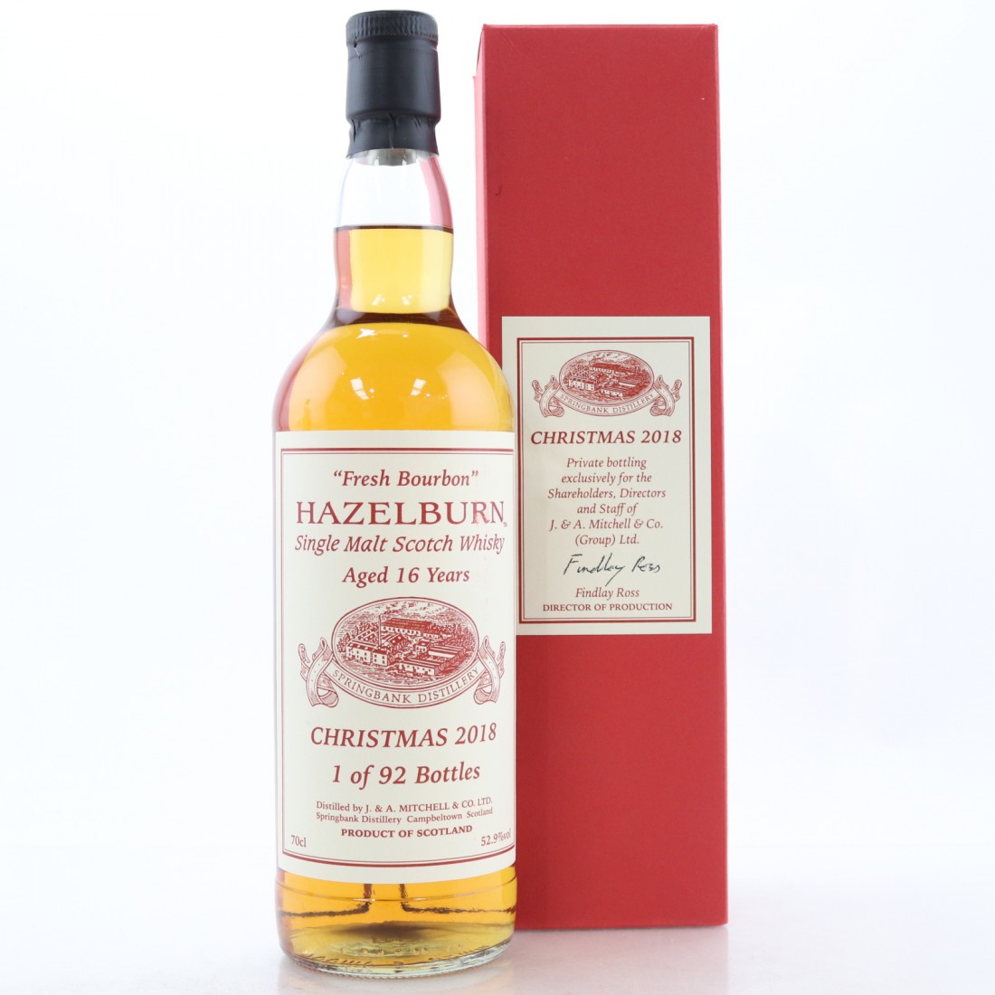 Hazelburn 16 Year Old Fresh Bourbon / Christmas 2018 | Whisky Auctioneer