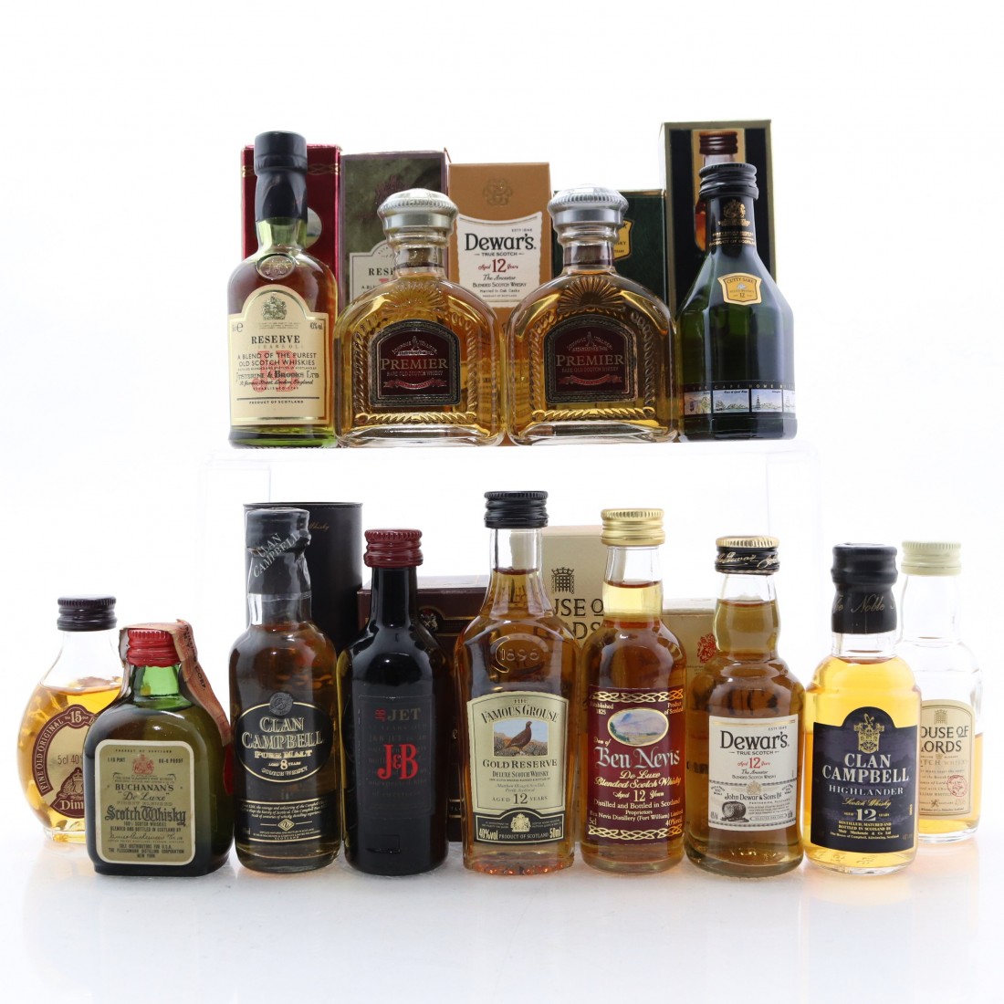 Scotch Whisky Miniature Selection x 13 / including Johnnie Walker ...