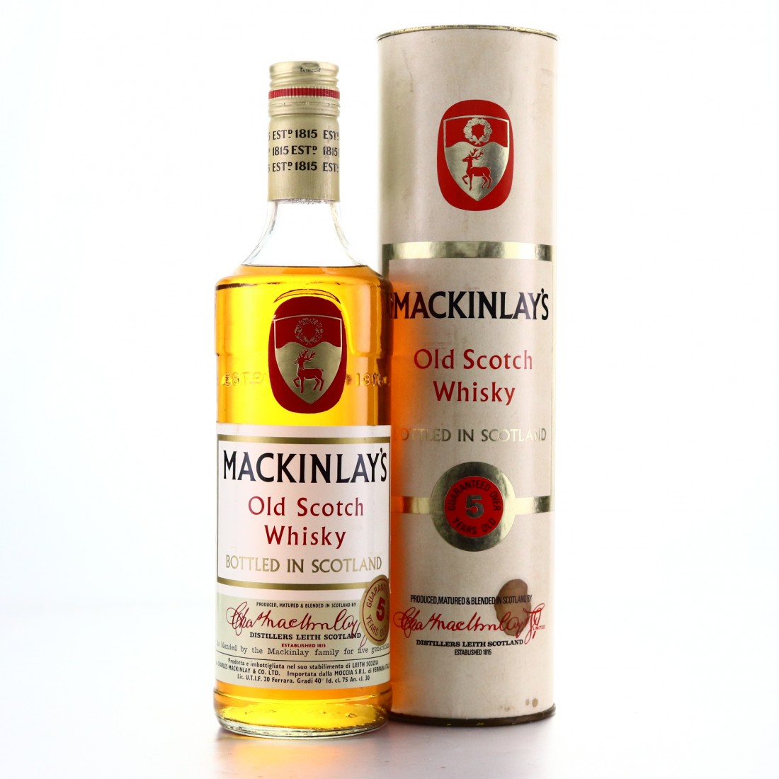 Mackinlay's 5 Year Old Scotch Whisky 1980s | Whisky Auctioneer