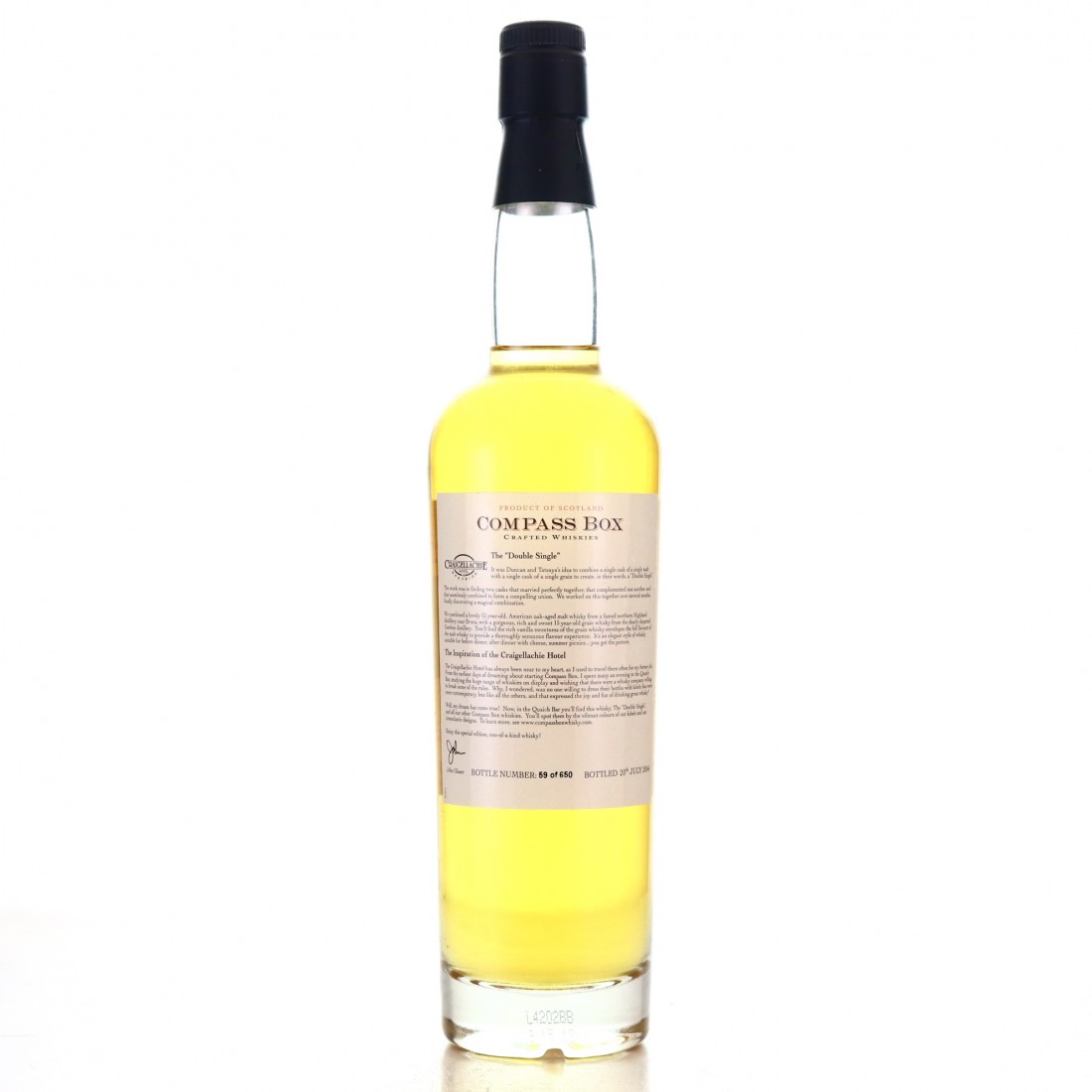 Compass Box Double Single 2004 Release Craigellachie Hotel Whisky Auctioneer