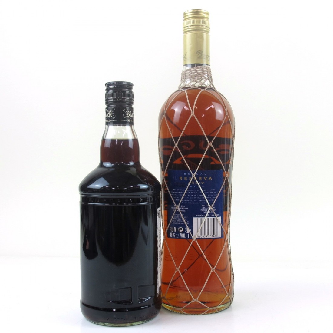 Brugal Anejo Dominican Rum 1 Litre and Captain Morgan Black Spiced 70cl ...