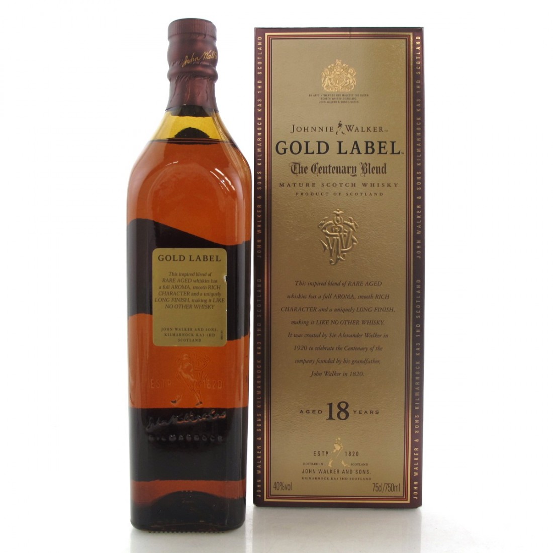 Johnnie Walker Gold Label 18 Year Old 75cl / Centenary Blend | Whisky ...