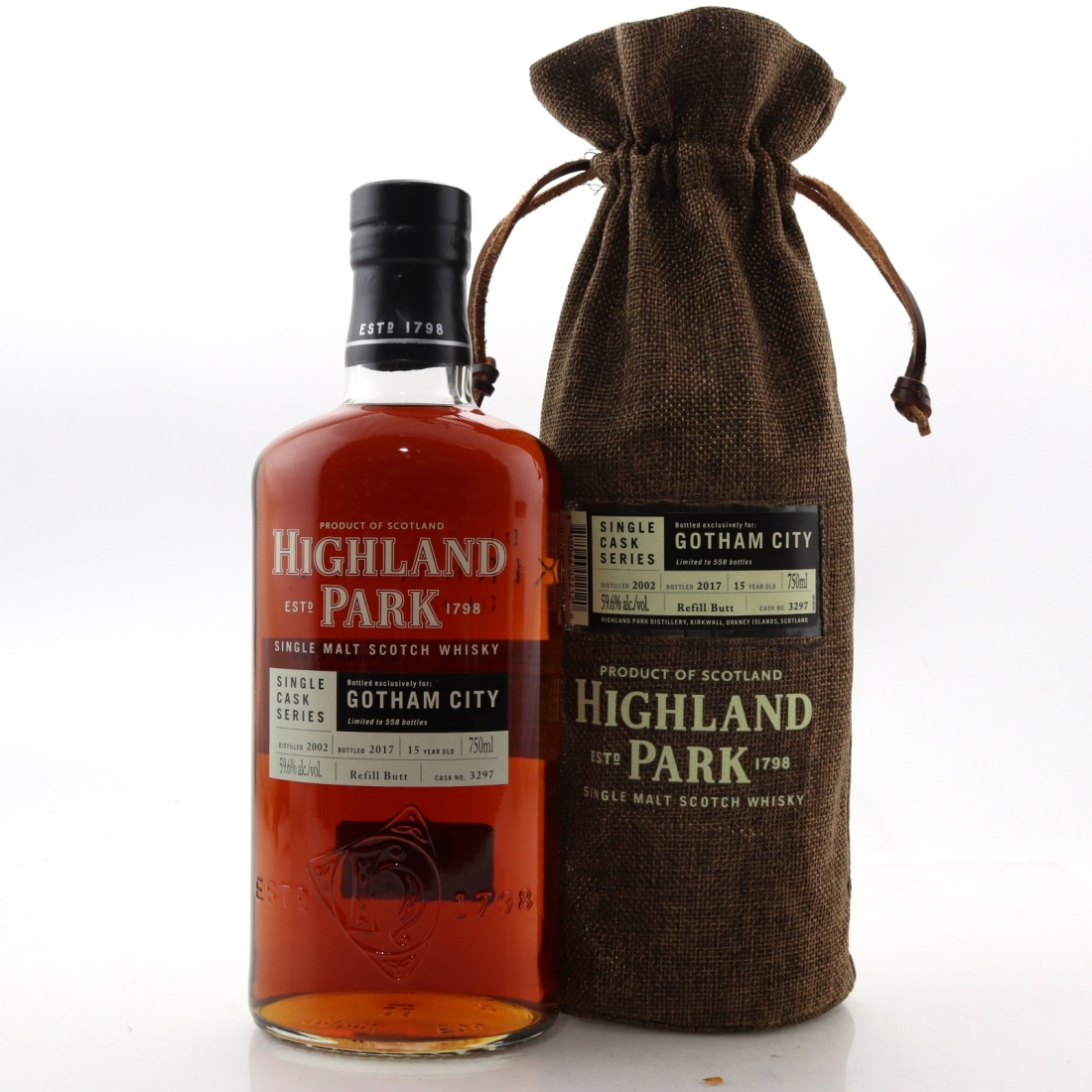 Highland Park 2002 Single Cask 15 Year Old #3297 75cl / Gotham City ... Highland Park 2002 Single Cask 15 Year Old #3297 75cl / Gotham City ...