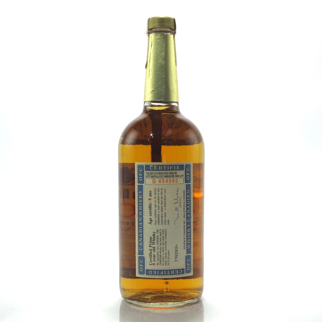 Schenley OFC 1979 8 Year Old Canadian Whiskey 1 Litre | Whisky Auctioneer