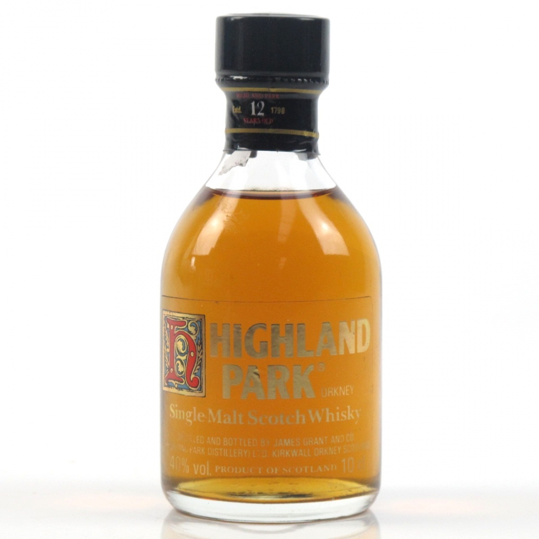 Highland Park 12 Year Old Screen Print Label 1980s 10cl | Whisky Auctioneer