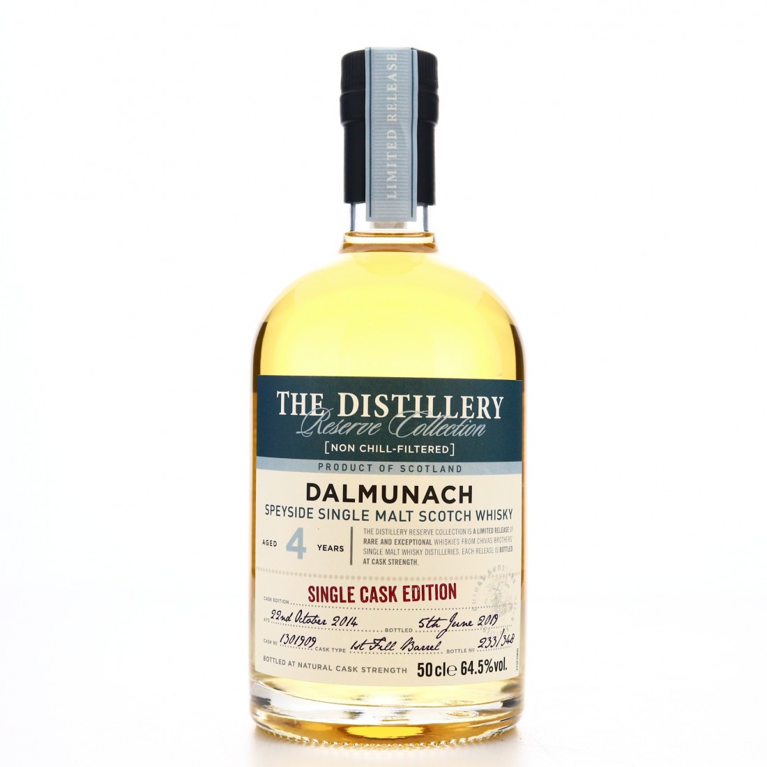 Dalmunach 2014 Reserve Collection 4 Year Old 50cl / Single Cask Edition ...