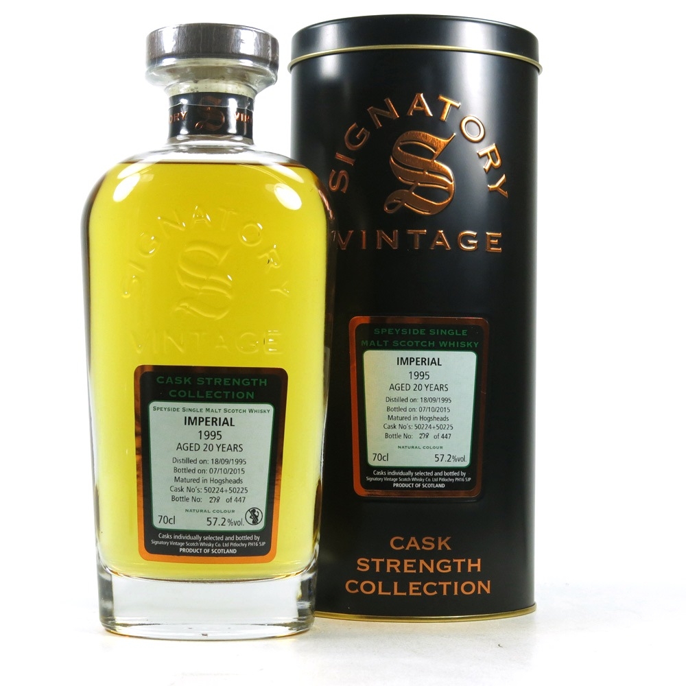 Imperial 1995 Signatory Vintage Cask Strength 20 Year Old | Whisky ...