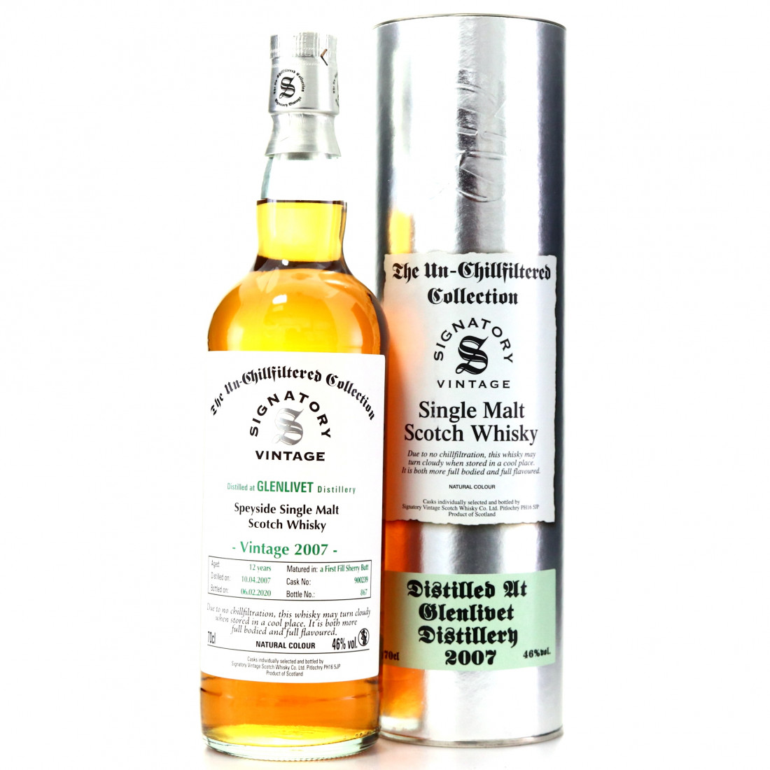 Glenlivet 2007 Signatory Vintage 12 Year Old | Whisky Auctioneer