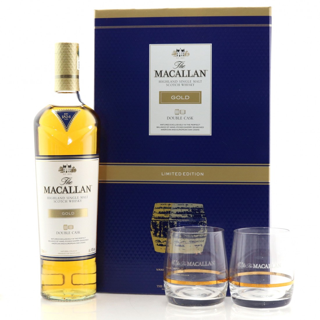Macallan Gold Double Cask Limited Edition / with 2 x Glasses | Whisky Auctioneer