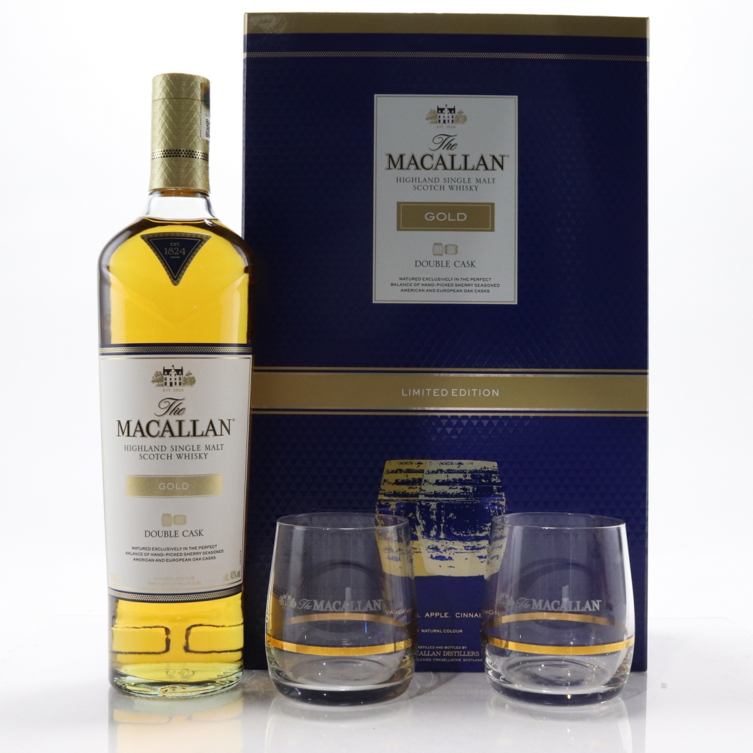Macallan Gold Double Cask Limited Edition / with 2 x Glasses | Whisky Auctioneer