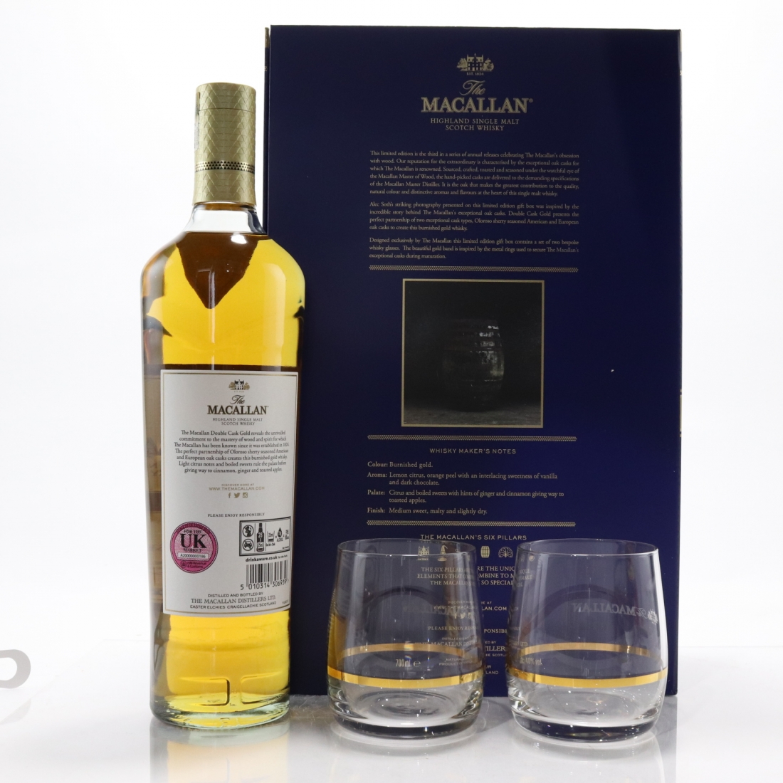 Macallan Gold Double Cask Limited Edition / with 2 x Glasses | Whisky Auctioneer