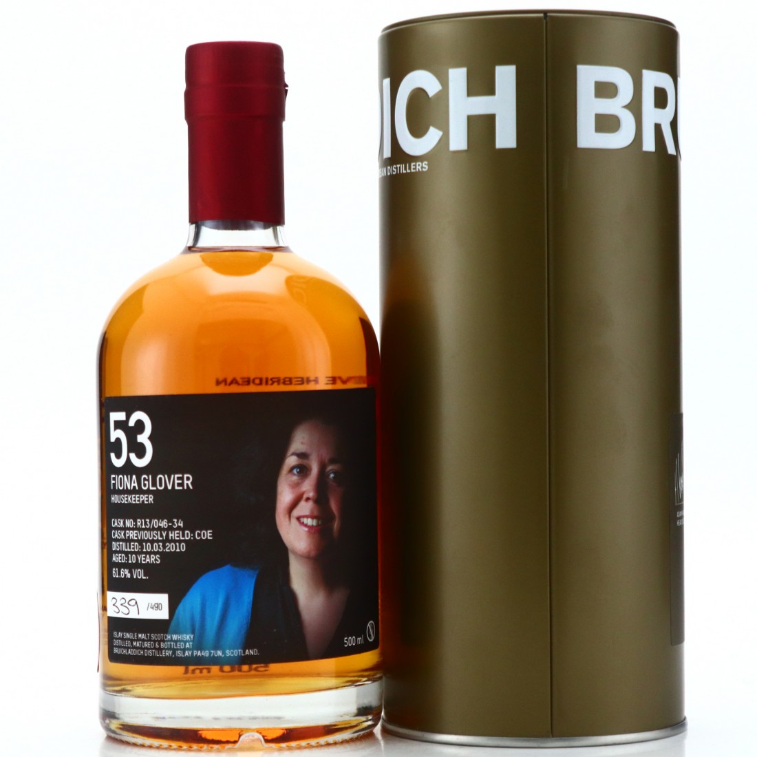 Bruichladdich 2010 Fiona Glover Valinch 10 Year Old / COE Brandy ...