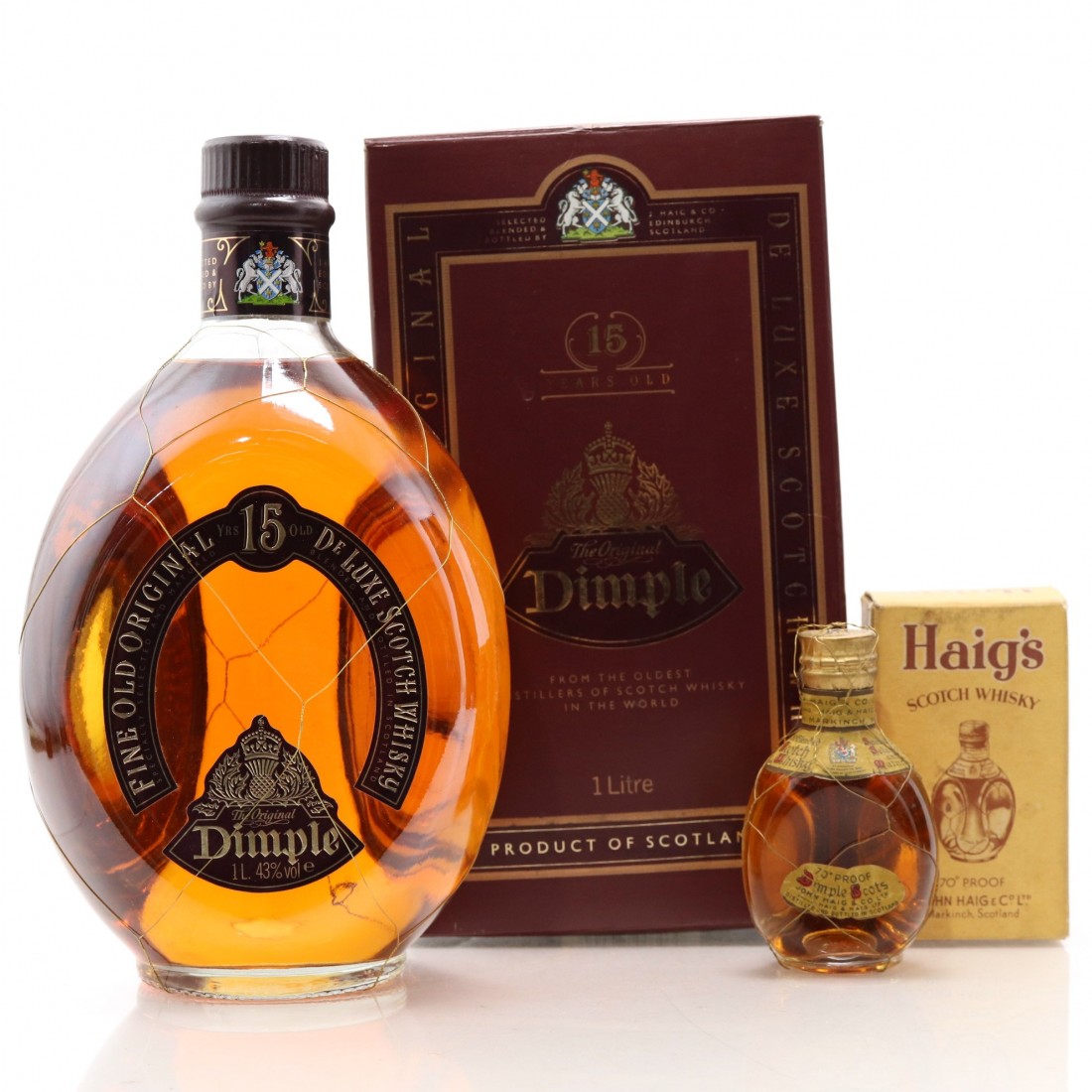 Dimple 15 Year Old 1 Litre / with 1970s Miniature | Whisky Auctioneer