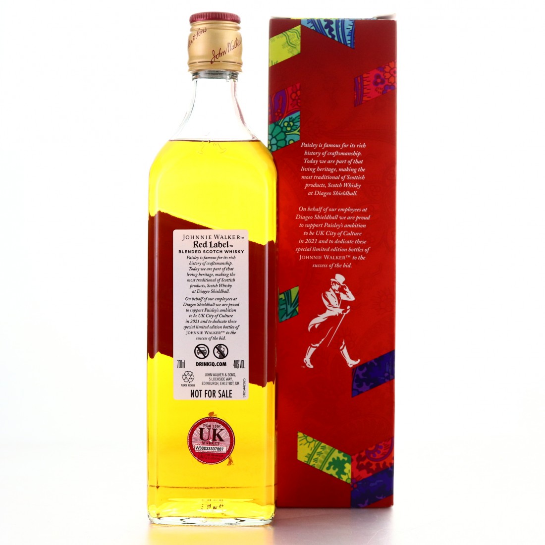 Johnnie Walker Red Label Limited Edition / Paisley for 2021 UK City of ...