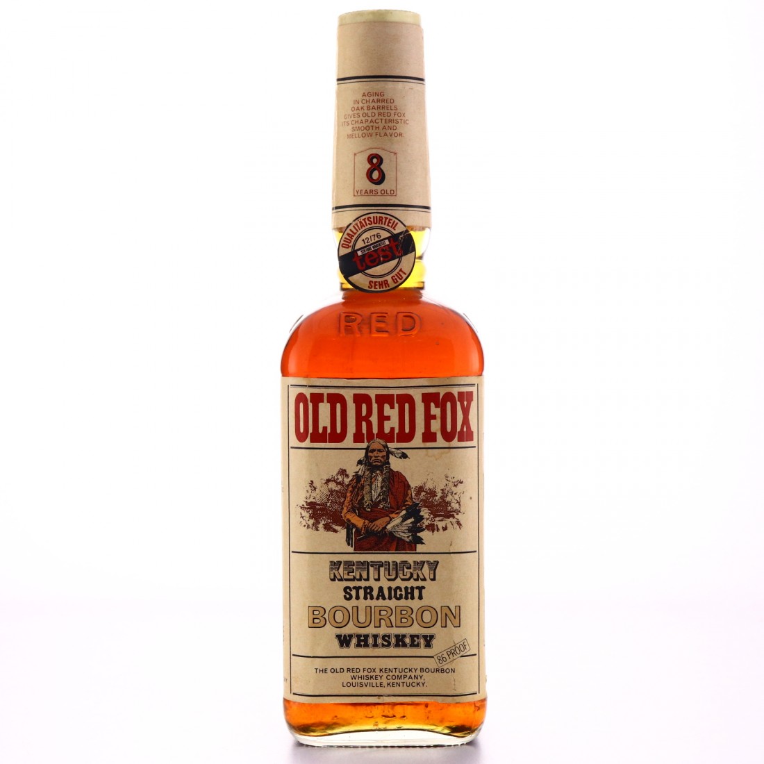 Old Red Fox 8 year Old Kentucky Straight Bourbon 1980s / German Import ...