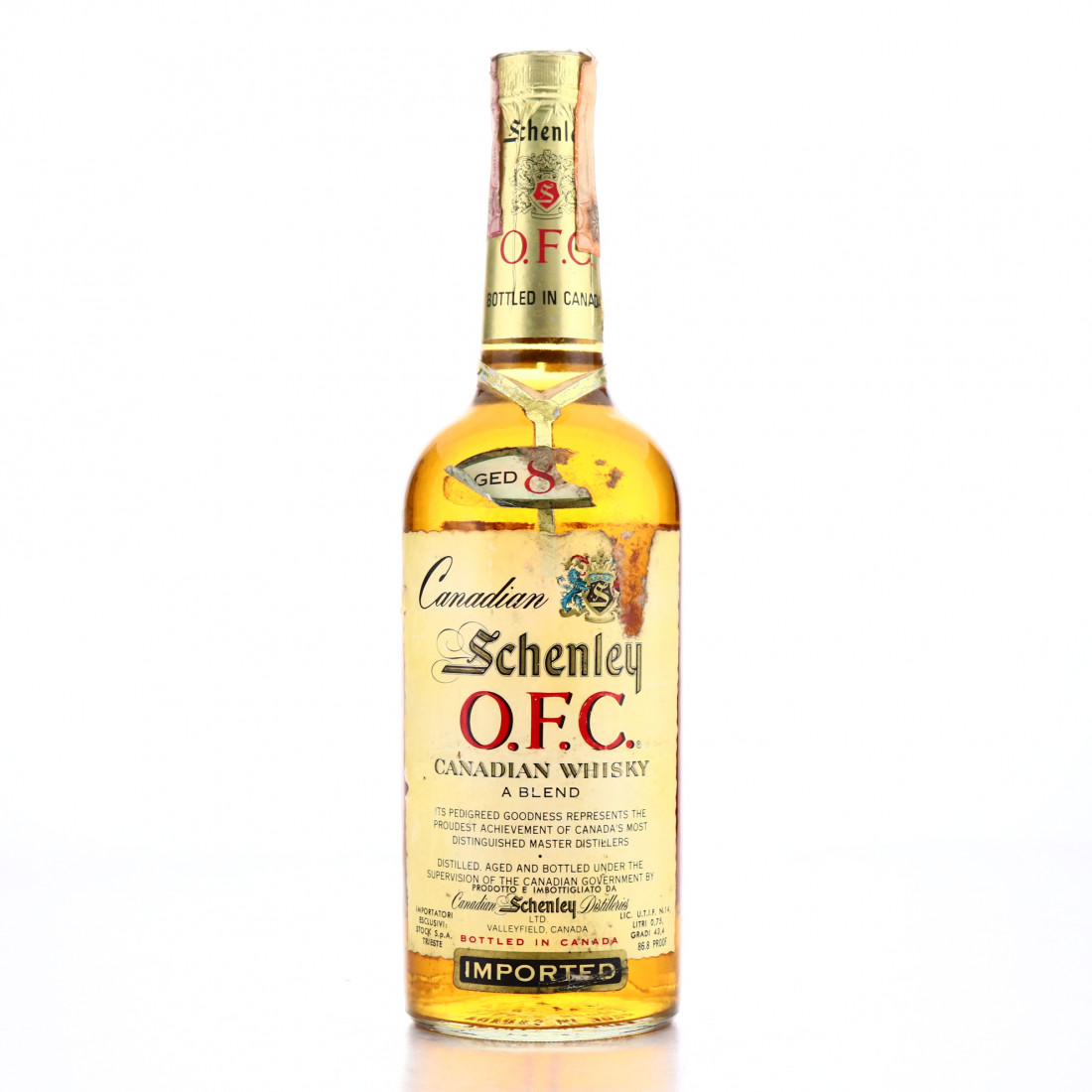 Schenley O.F.C. 1966 8 Year Old Canadian Whisky | Whisky Auctioneer