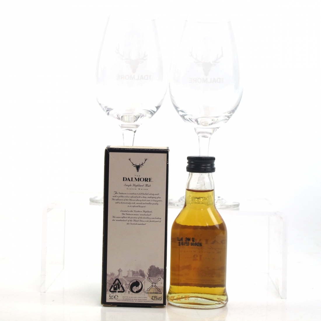 Dalmore 12 Year Old Miniature 5cl and Tasting Glasses x 2 | Whisky ...