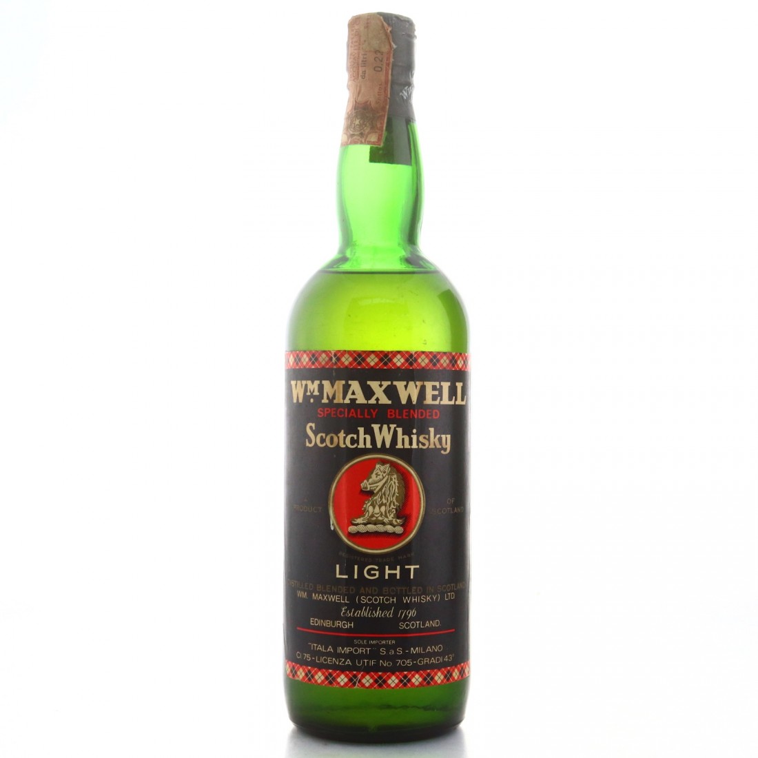 Wm. Maxwell Light Scotch Whisky circa 1960s | Whisky Auctioneer