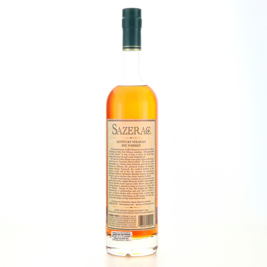 Sazerac 18 Year Old Rye / Spring 2015 | Whisky Auctioneer