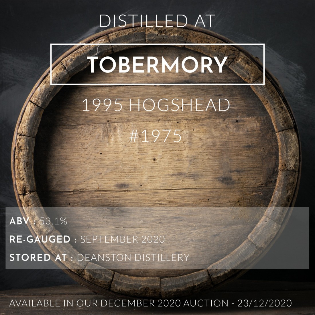1 Tobermory 1995 Hogshead #1975 / Cask in storage at Deanston ...